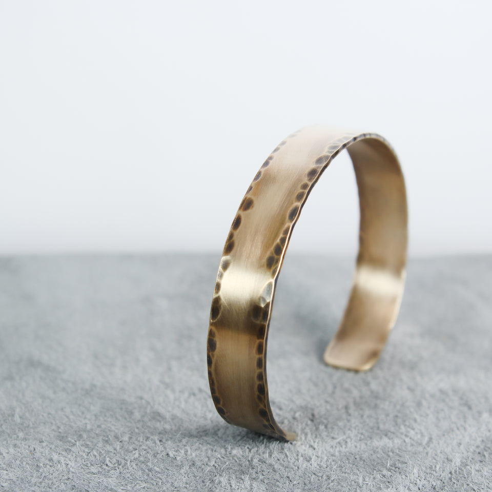 Distressed Bronze Cuff 3/8" Sorority Impressions