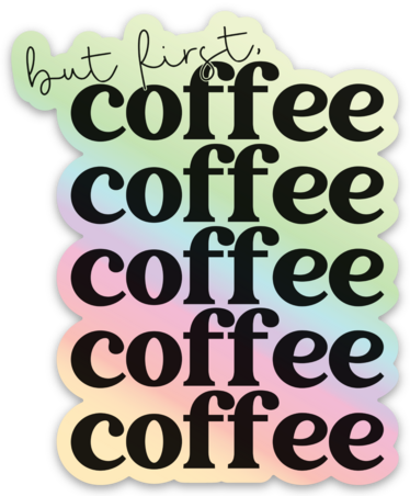 Coffee sticker