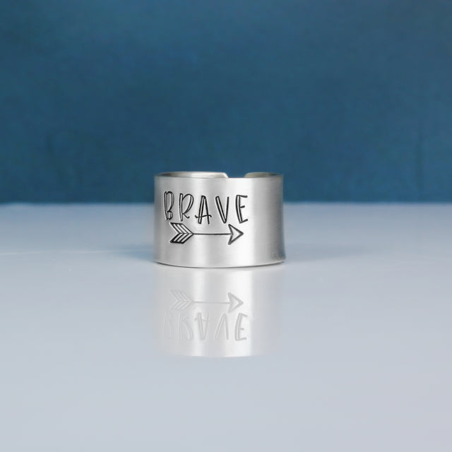 Silver Brave Ring Wide