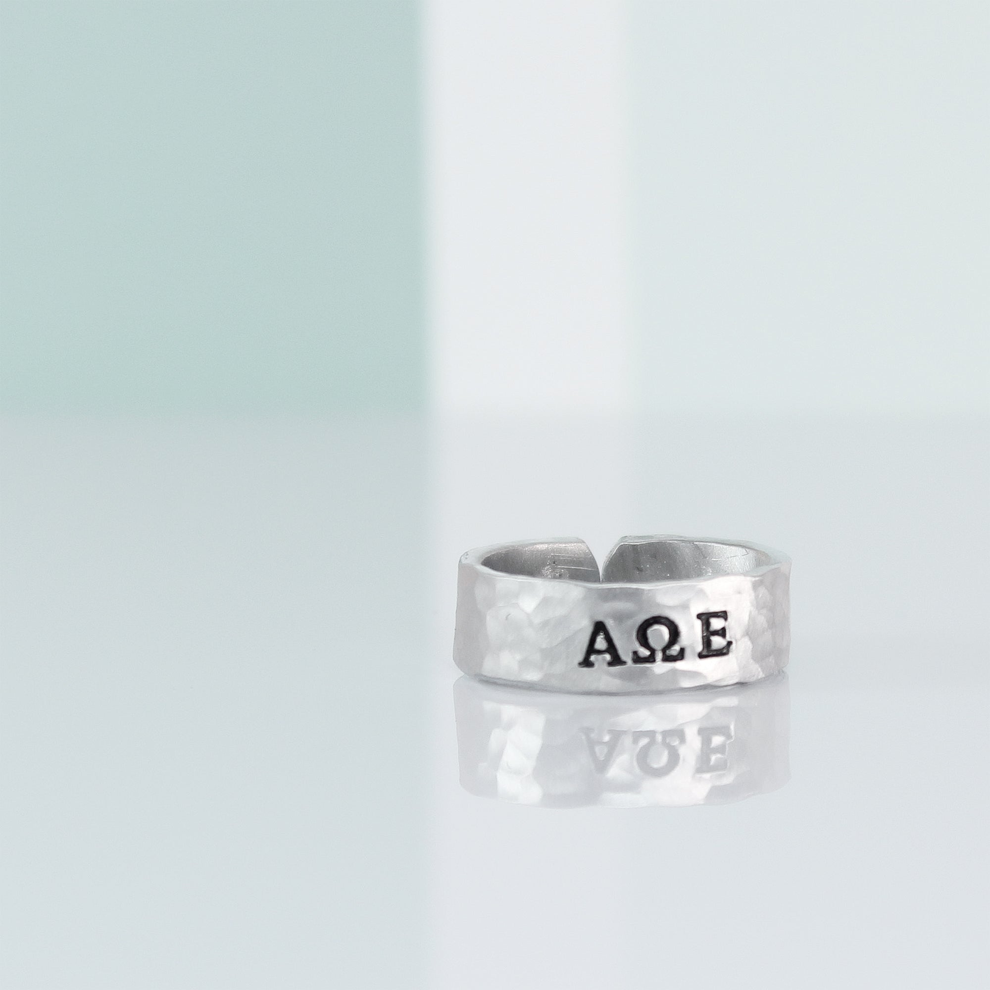 Alpha Omega Epsilon Infinity Ring Licensed Sorority Jewelry