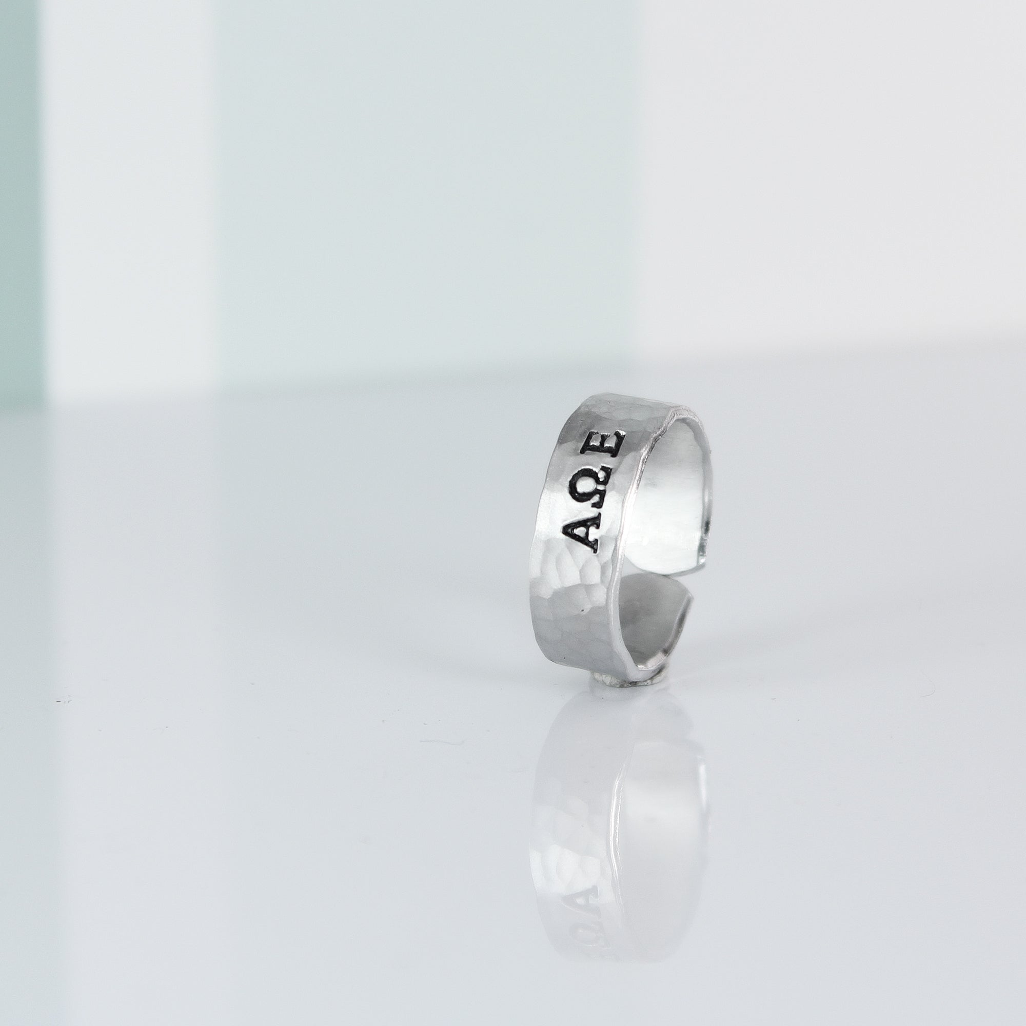 Alpha Omega Epsilon Infinity Ring Licensed Sorority Jewelry