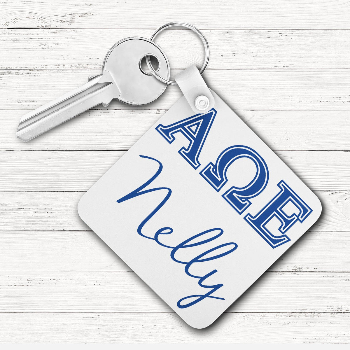 Alpha Omega Epsilon Square Key Chain Licensed Sorority Gifts