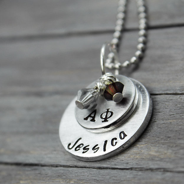 Alpha Phi Stacked Necklace Sorority Jewelry