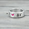 Delta Gamma Heart Ring Sorority Impressions Custom Gifts