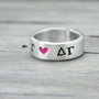 Delta Gamma Heart Ring Sorority Impressions Custom Gifts