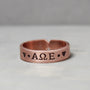 Alpha Omega Epsilon Copper Ring Rings 20.99 Pure Impressions Design