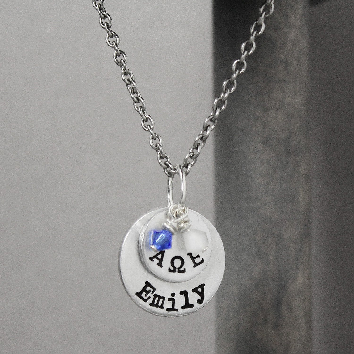 Alpha Omega Epsilon Stacked Necklace Sorority Jewelry