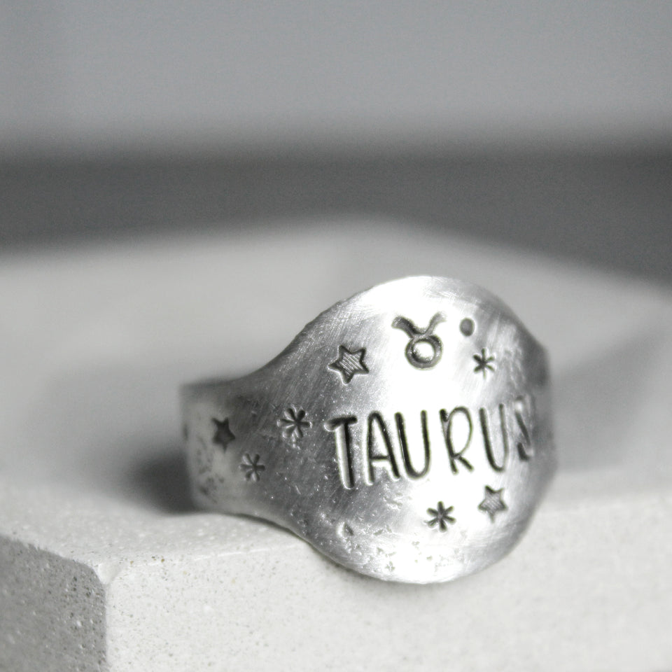Taurus Zodiac Ring Zodiac Jewelry