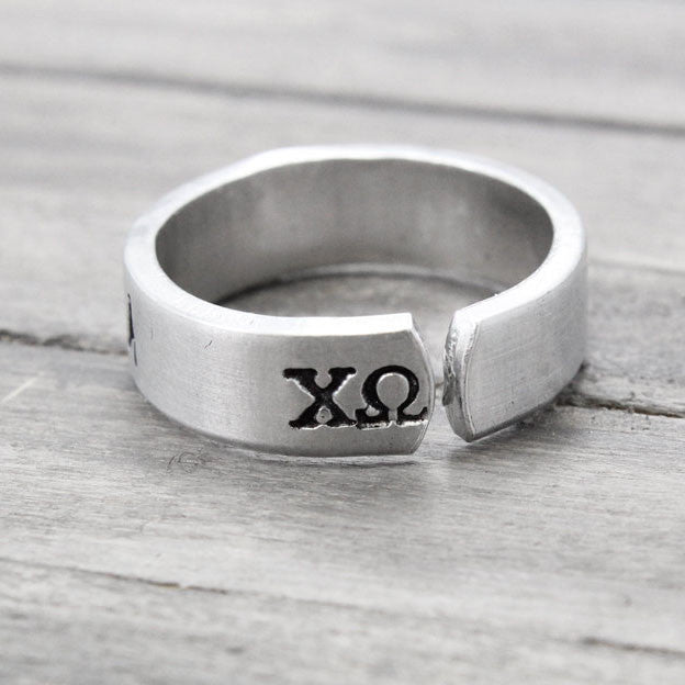 Chi Omega Love Ring Licensed Sorority Jewelry